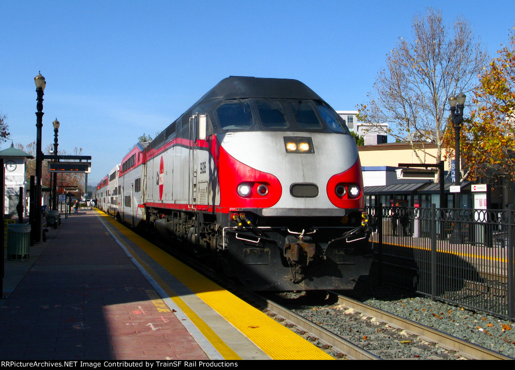 JPBX 928 Leads Caltrain 240